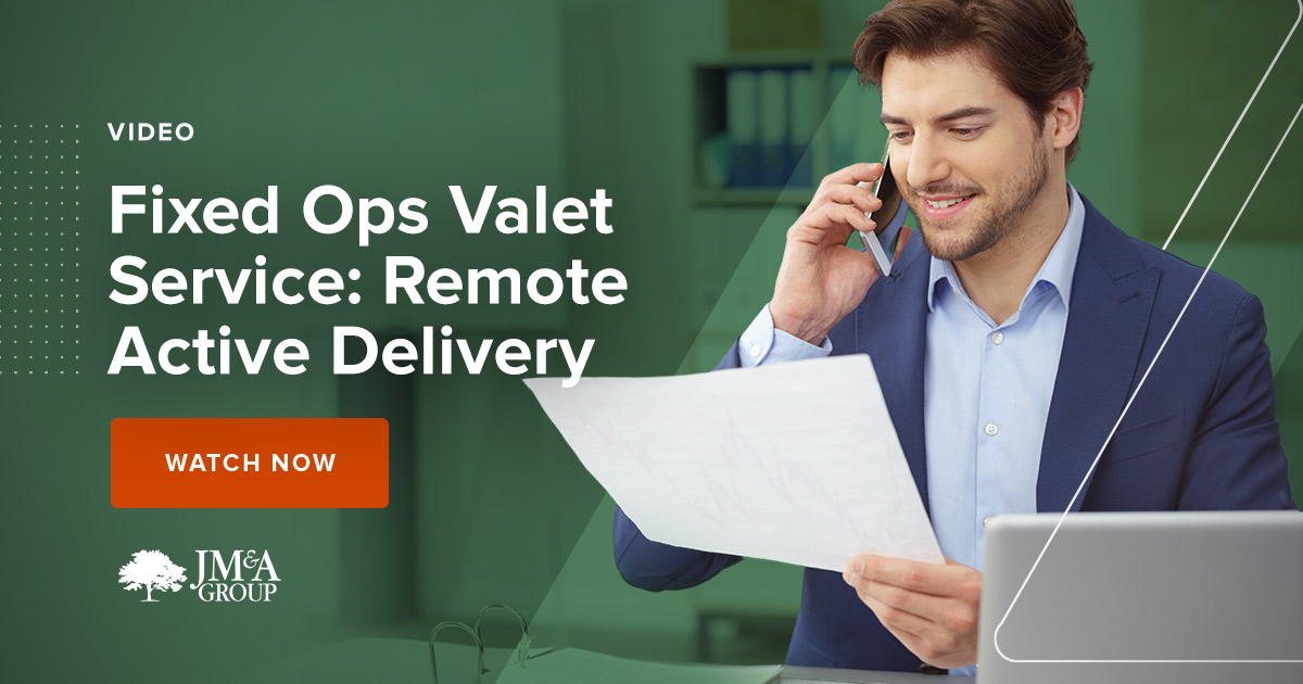 Fixed Ops Valet Service: Remote Active Delivery